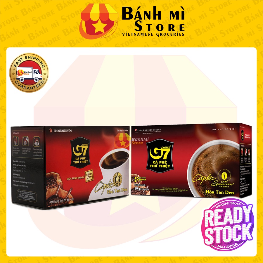 TRUNG NGUYEN G7 HOA TAN DEN CAFE 🇻🇳 | [HALAL] VIETNAM G7 INSTANT BLACK COFFEE 30g (15 PACK X 2g ...