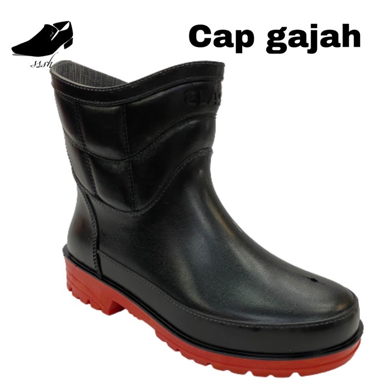 💯Original Cap Gajah 8 inch Mid-cut Rubber Rain-boot / Boot Getah /kasut ...