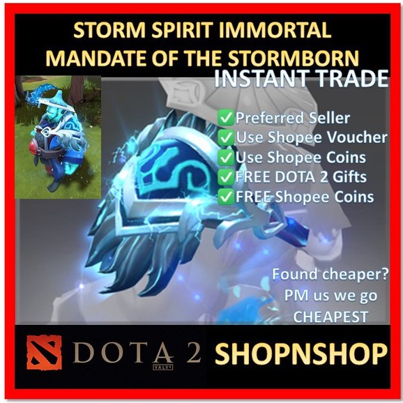 DOTA 2 Storm Spirit (SS) Ti8 Immortal Mandate of the Stormborn The International 2018 DOTA2 TI8 ...
