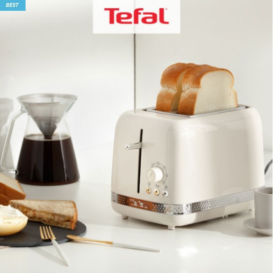 [Tefal] Simple design pretty toaster Highly satisfied Stylish design ...