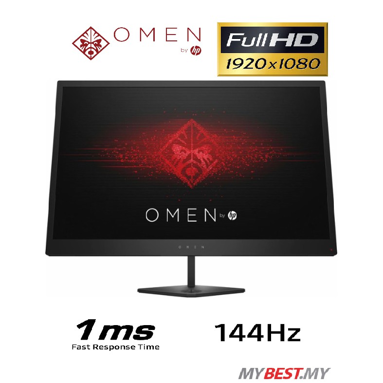 HP Omen 25 25" FHD 144Hz Gaming LED Monitor(Display Port,2xHDMI/3 Years ...