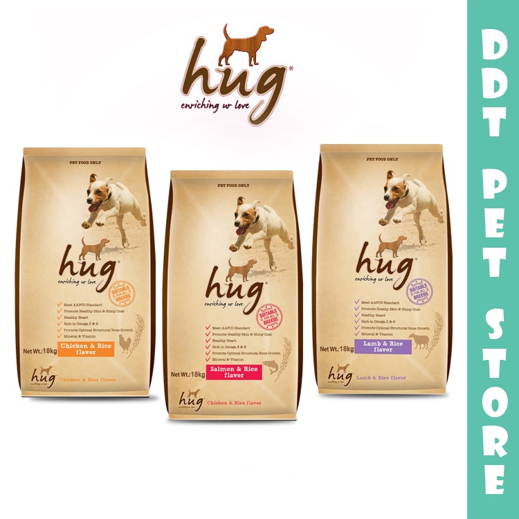 DDT Hug Premium Dry Dog Food 18KG ( Chicken & Rice , Lamb & Rice ...