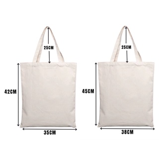 【34cm x 42cm / 38cm x 45cm】12 oz Canvas Cotton Plain Colour Shopping ...