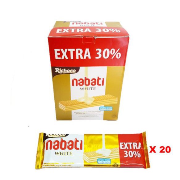Nabati Wafer Extra 30% 18g x 20pcs (Richoco / Richeese / White Milk) | Shopee Malaysia