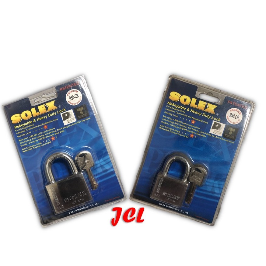 SOLEX Padlock Rekeyable & Heavy Duty Lock (R40 / R50) | Shopee Malaysia