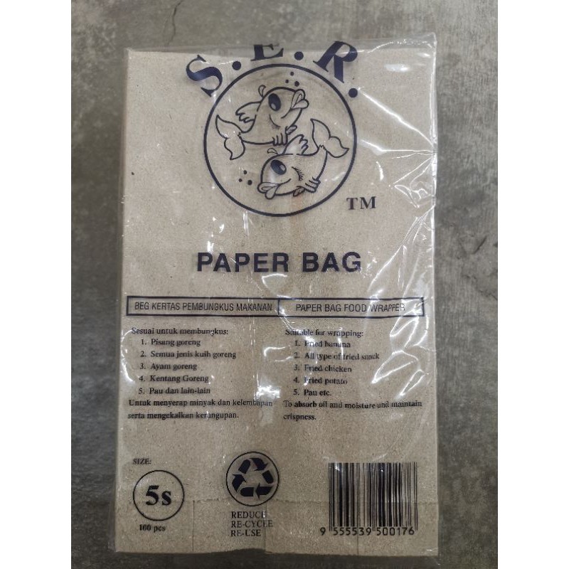 S. E. R PAPER BAG FOOD WRAPPER 750G | Shopee Malaysia
