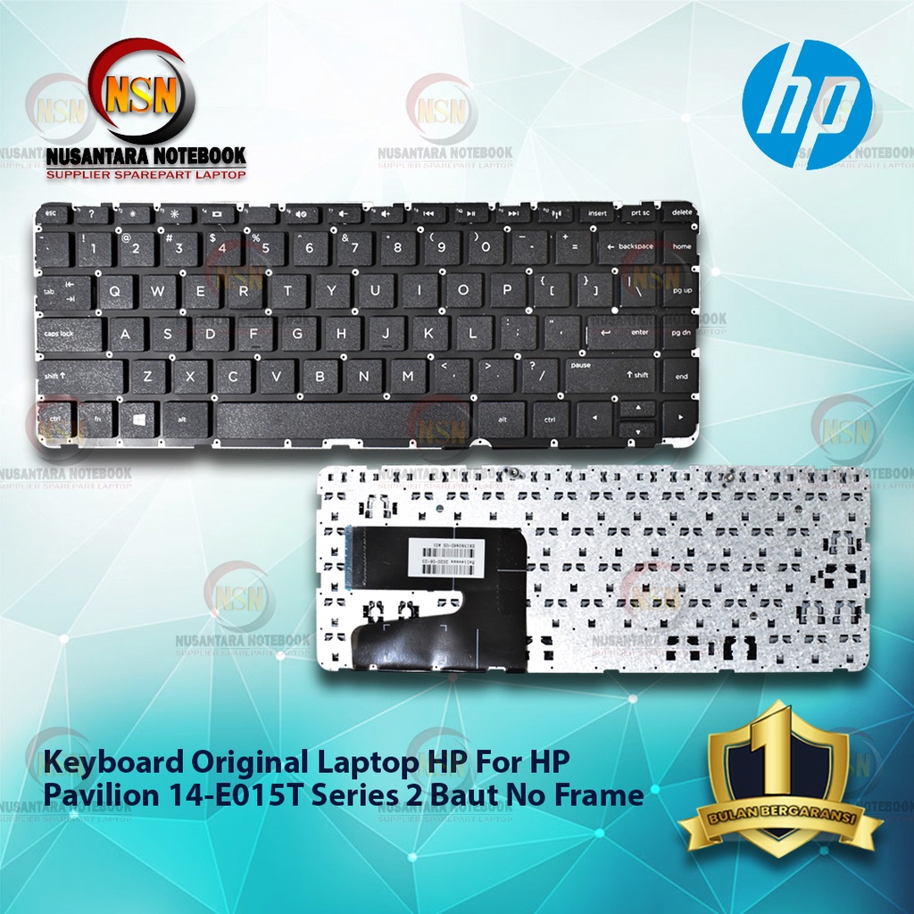HP 14-d010au Pavilion 14 Laptop Keyboard with 2 Bolts - Black (No Frame ...