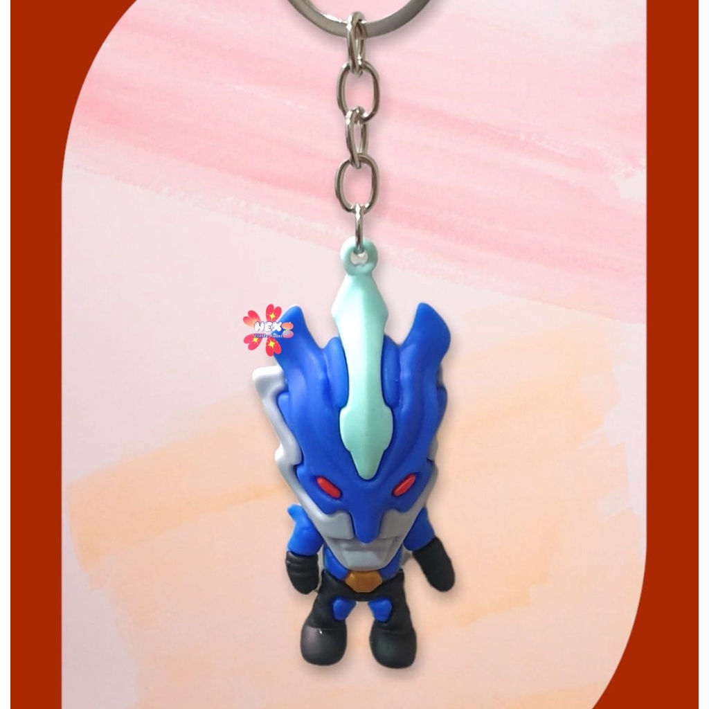 (Local Ready Stock) 3D Avengers Ultraman 2D Keychain Cartoon Car Bag ...