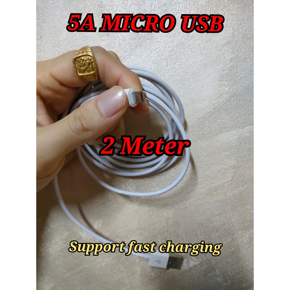2.4A Super Quick Fast Charge Micro Usb & 5A TYPE C Cable & CHARGER ONE ...