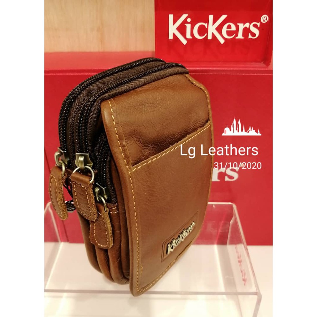 Kickers Genuine Leather Pouch Bag-87795P | Shopee Malaysia