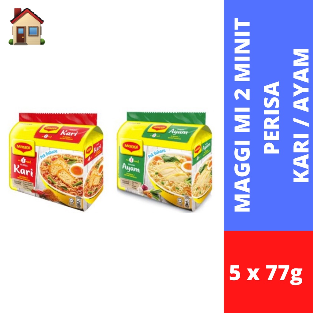 MAGGI MI 2 MINIT PERISA KARI/AYAM 5 x 78g (EXP: 03-05-25) | Shopee Malaysia