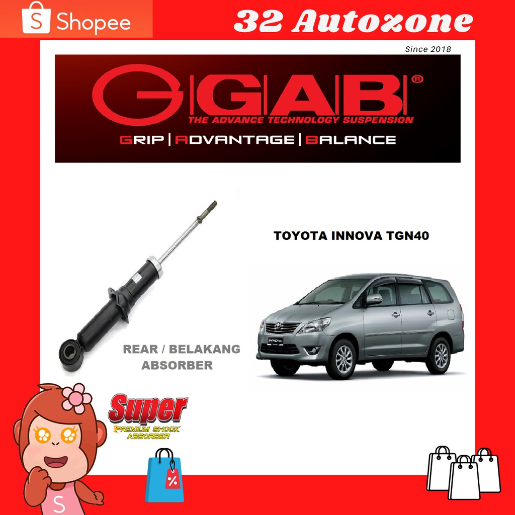 Original GAB Rear Belakang Absorber Premium Shock Absorber (2 pcs) for ...