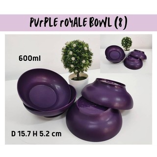 Tupperware Royale Purple Bowl Goourmet Blossom Bowls 600ml DiningBowls ...