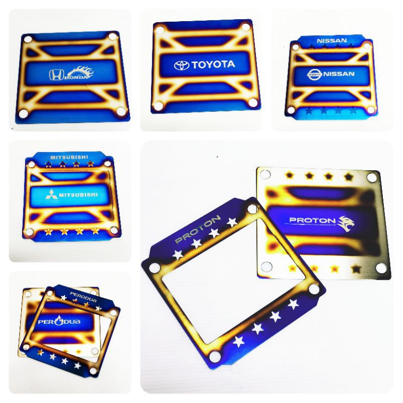 Titanium Blue Iron Malaysia Car Roadtax Sticker Holder Windscreen JPJ ...