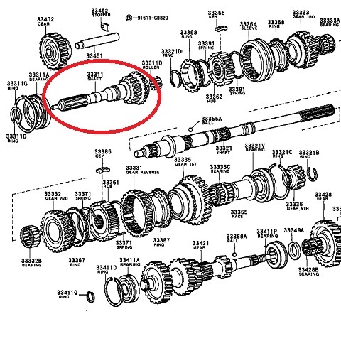 TOYOTA MULTIPLE MODELS TRANSMISSION INPUT SHAFT | Shopee Malaysia
