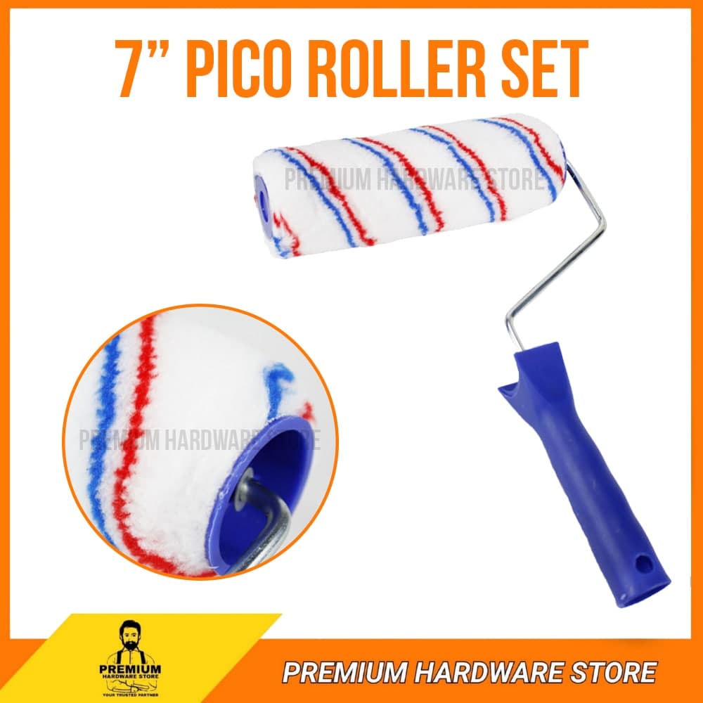 7 INCH PICO ROLLER SET / PAINT ROLLER WITH HANDLE / PENGGELEK CAT ...