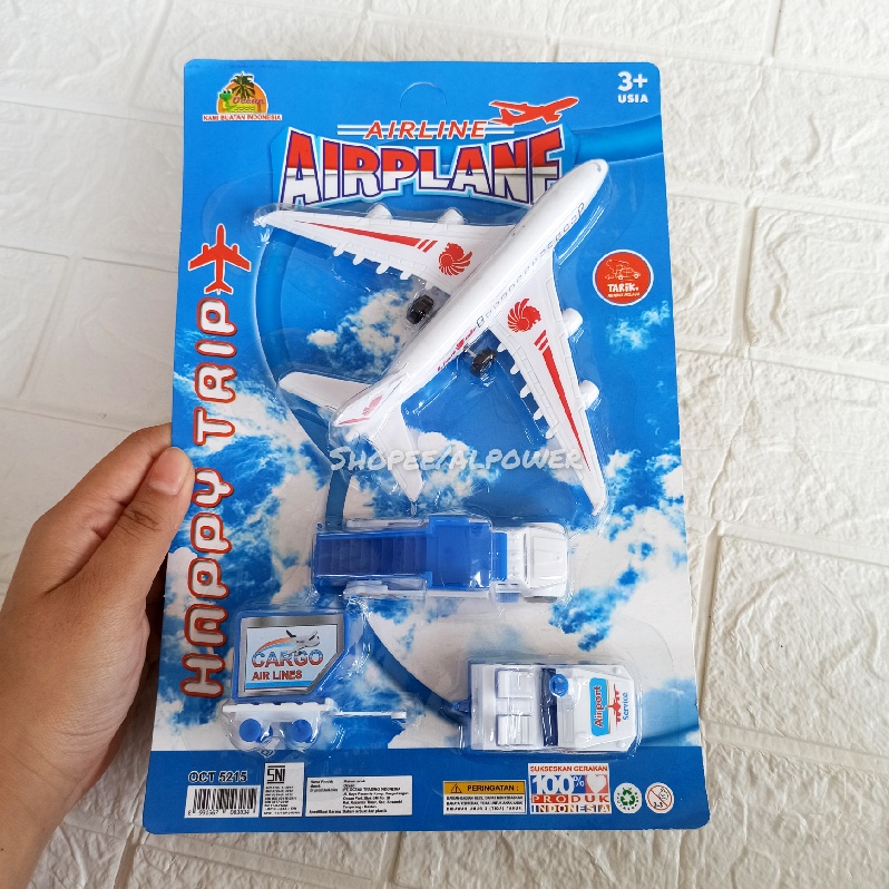 Mika Airplane Children's Toy Mika Airplane Plus Airport Vehicle Happy ...