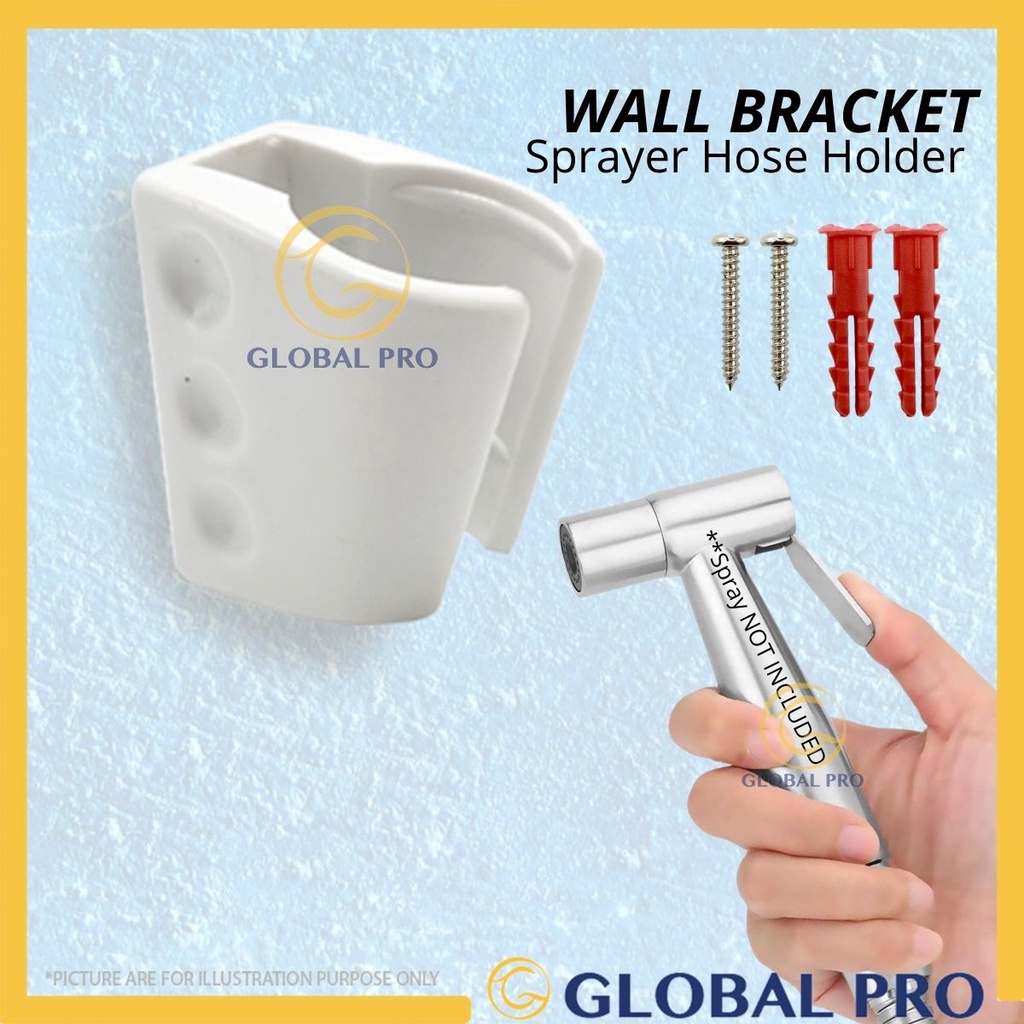 ABS Sprayer Hose Holder Wall Bracket Bathroom Handheld Toilet Hose ...