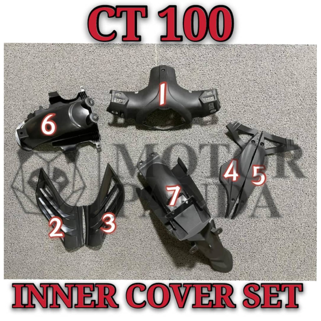 HONDA CT 100 CT100 CT 110 CT110 Cover Inner Set KAVER HITAM CAVER ...