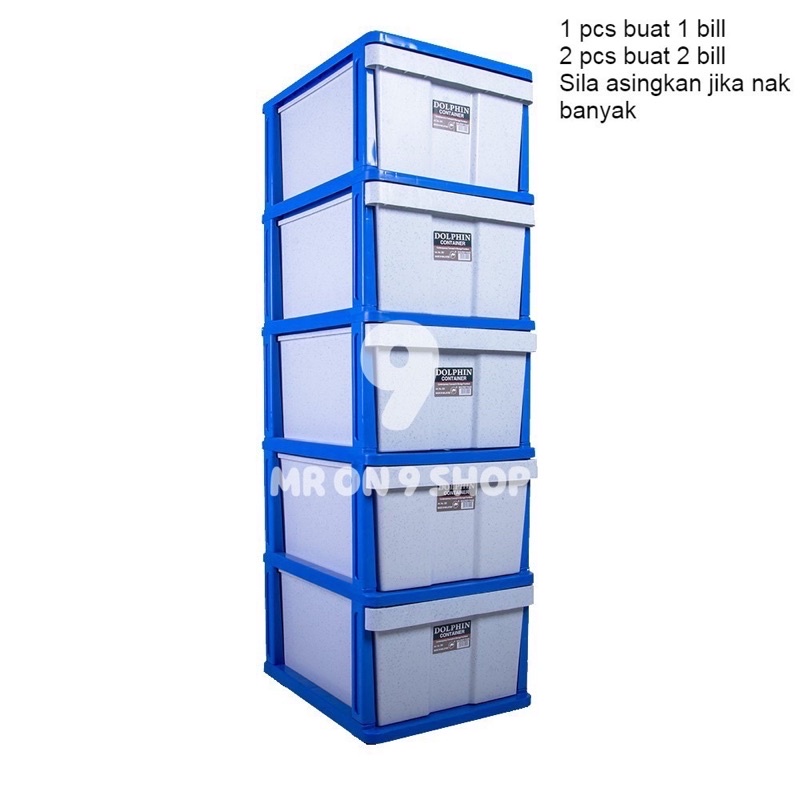 DOLPHIN Drawer 5 Tier Plastic Drawer Storage Cabinets Clothes Almari ...