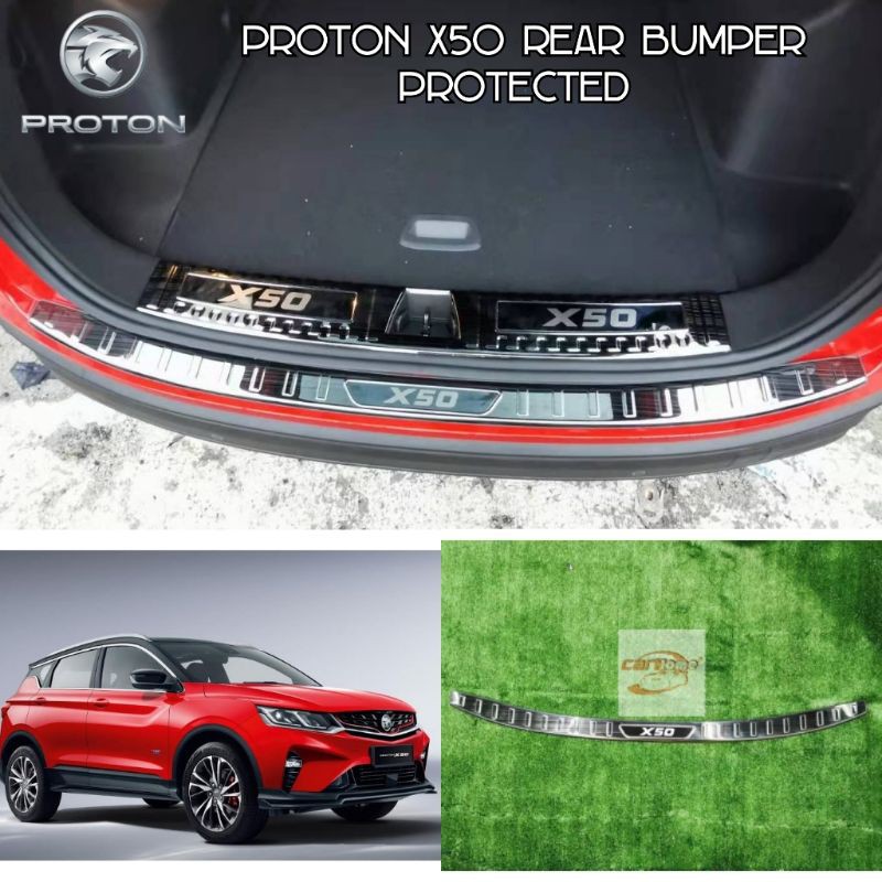 Proton X50 rear bumper protector #black titanium brushed# X50 ...