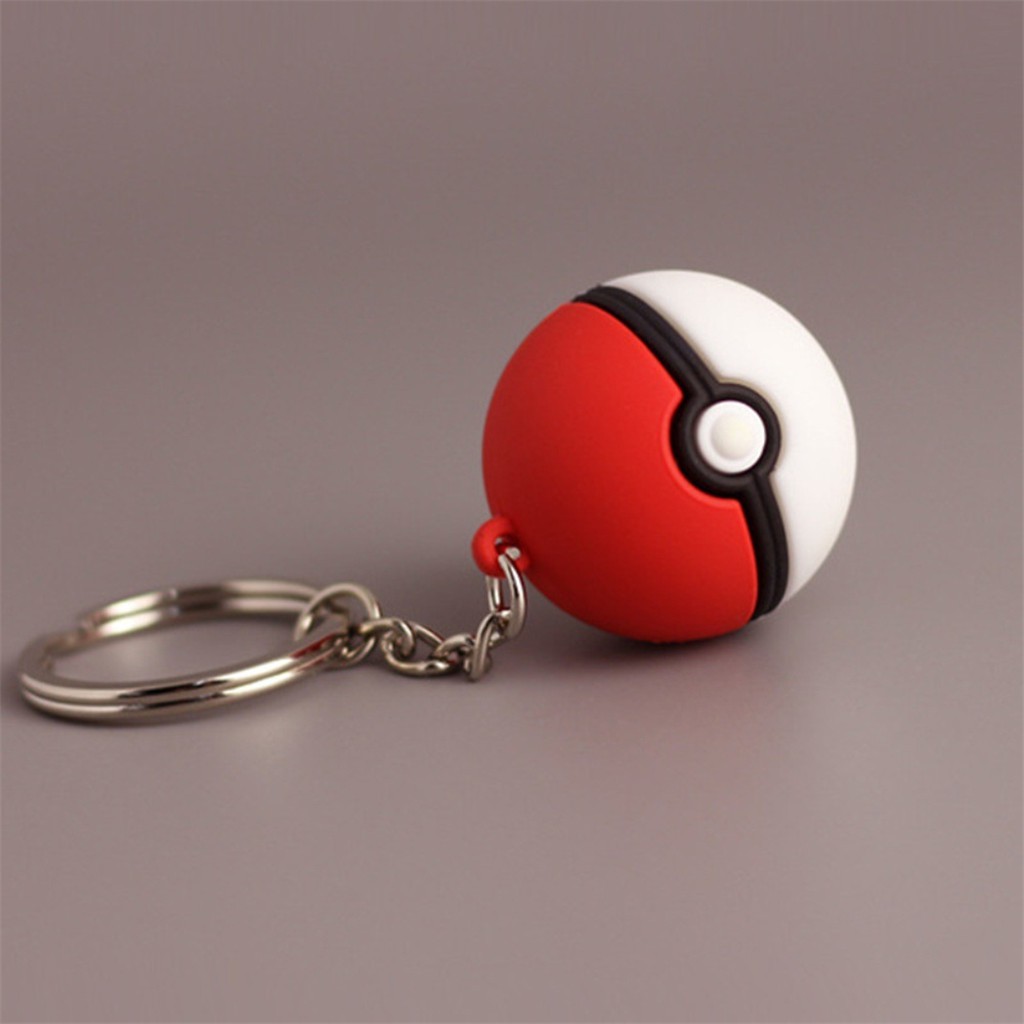 Poke Ball Key Chain Jewelry Pendant Keyrings Cute Pokemon Eggs Pikachu ...