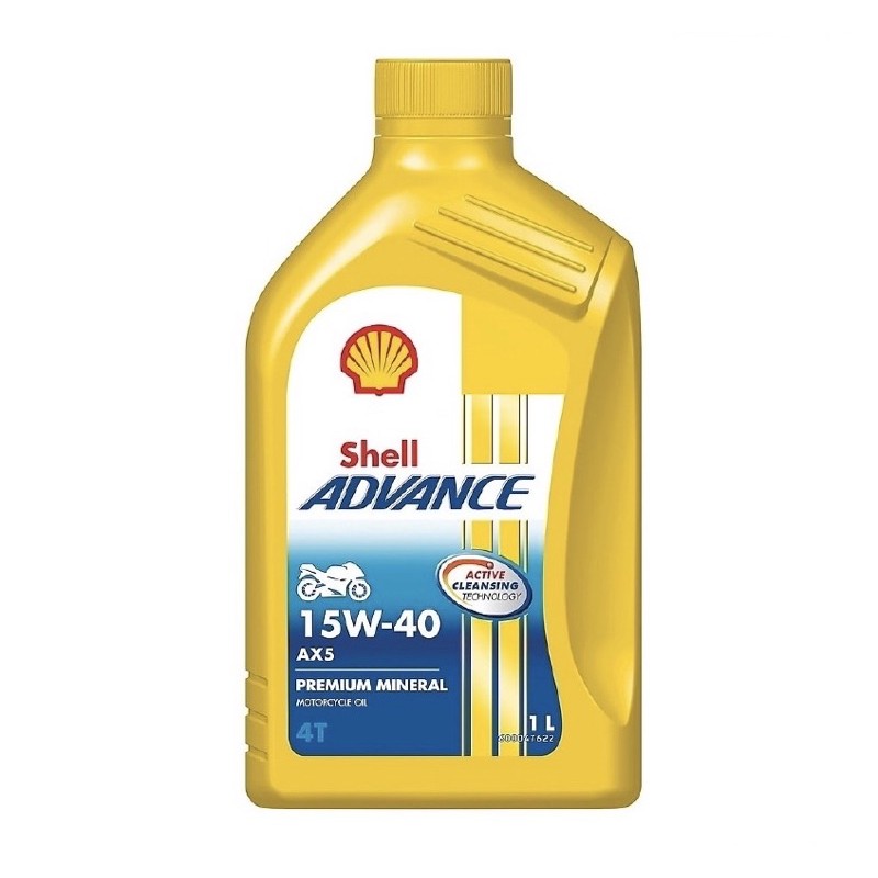4T SHELL AX5 15W-40 1 LITRE API SL JASO MA PREMIUM MINERAL ENGINE OIL ...
