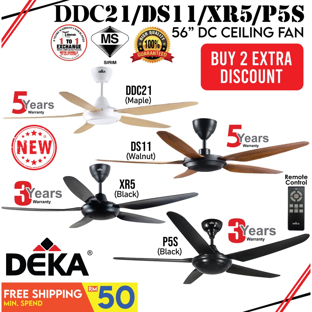 DEKA KRONOS XR5 / P5S / DDC21 / DS11 CEILING FAN WITH REMOTE CONTROL 56 ...