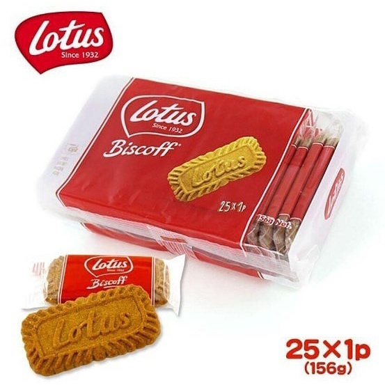 Lotus Biscoff Caramelized Biscuit Individual Pack 156gr contains 25 pcs ...