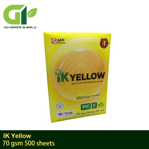 [GY Office] IK Yellow A4 Paper 70gsm x 500's (IKPP) | Shopee Malaysia