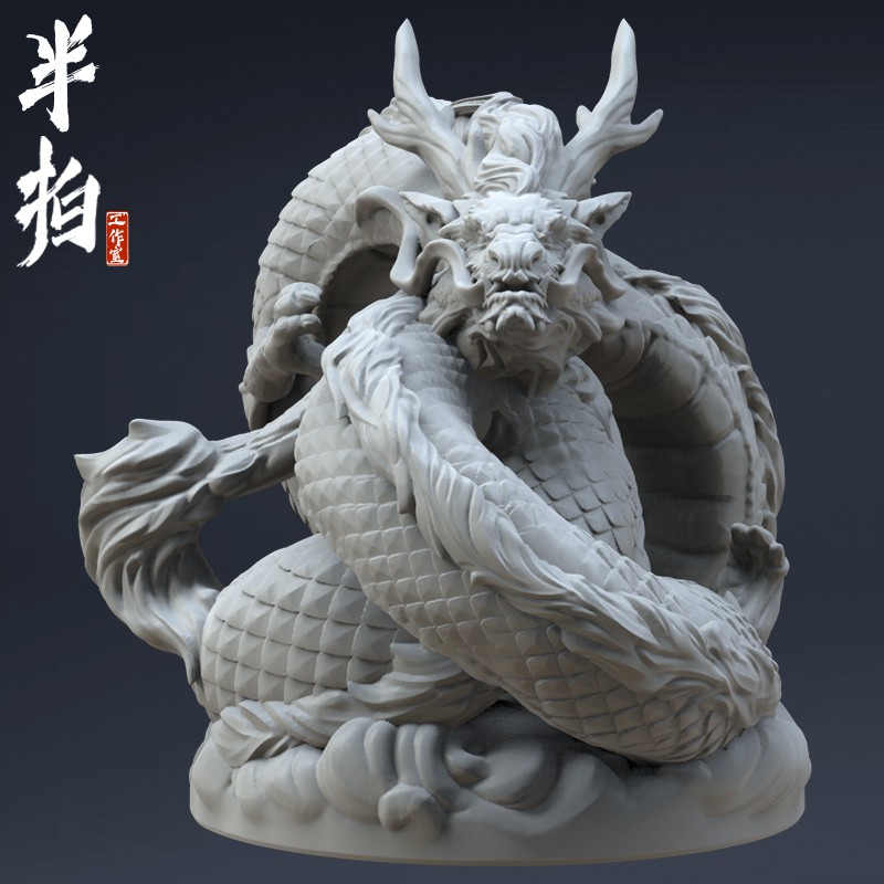 Chinese Dragon Statue 3D STL File for PLA ABS Filament and Resin 3D ...
