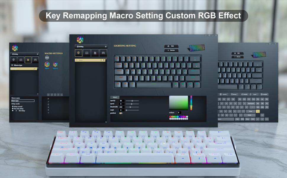 KEMOVE DK61 Snowfox / Shadow - 60% HotSwap Wireless Mechanical Keyboard ...