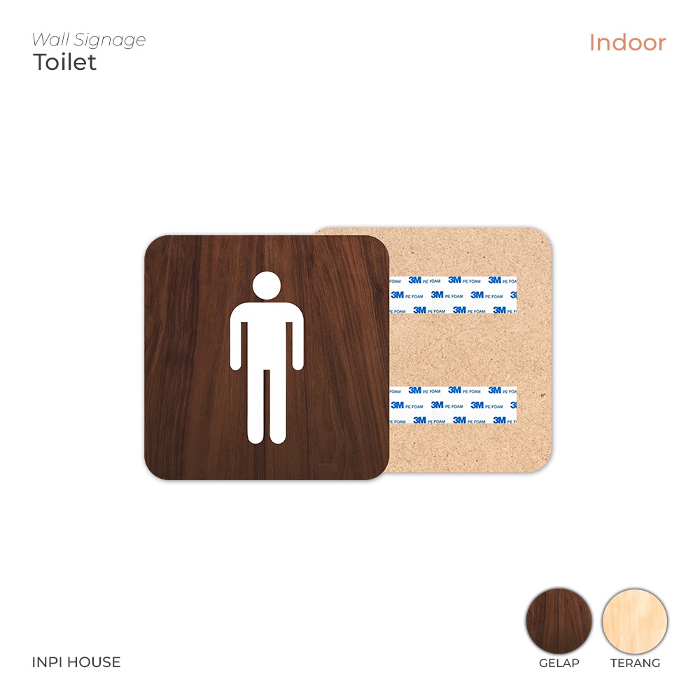 Square Men's Toilet Sign - Brown | Shopee Malaysia