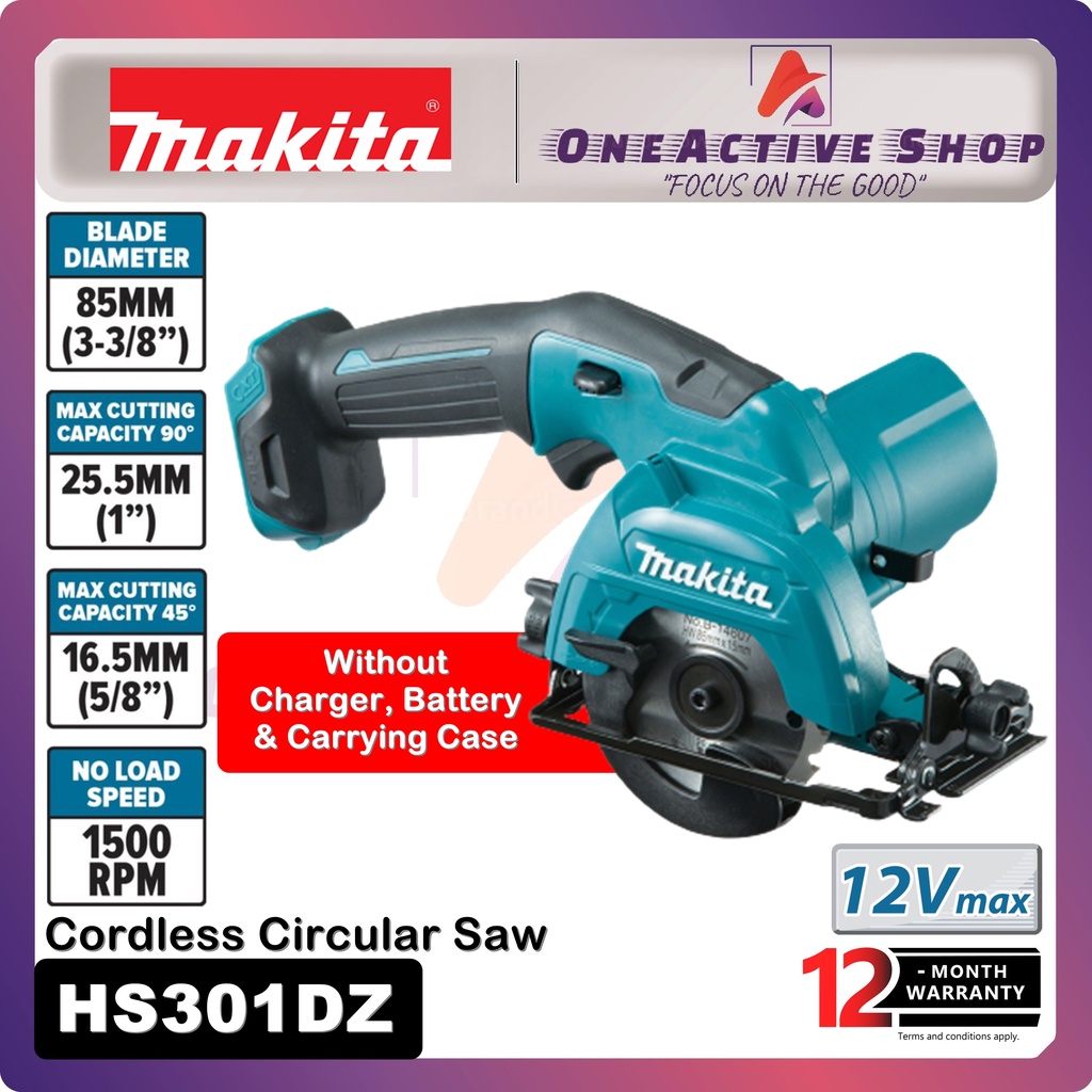 MAKITA 12V Cordless Circular Saw HS301D - 1 Year Warranty ( MAKITA CIRCULAR SAW HS301DZ ...
