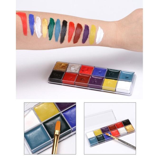 12 Colors Diy Face Painting Body Painting Makeup Face Painting Kits ...