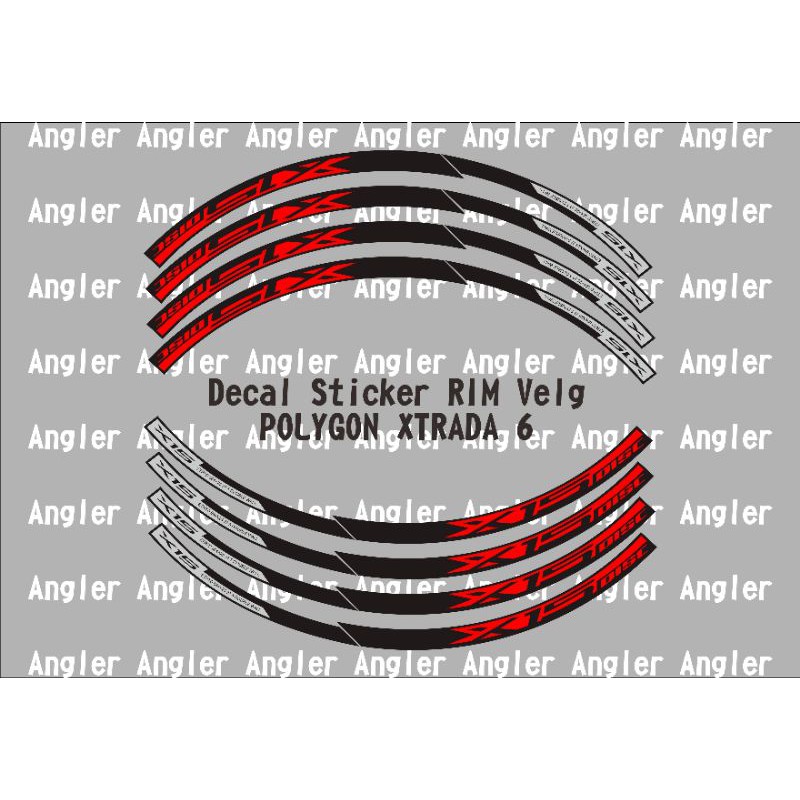 MERAH Red polygon xtrada 6 bicycle rim sticker Decal | Shopee Malaysia