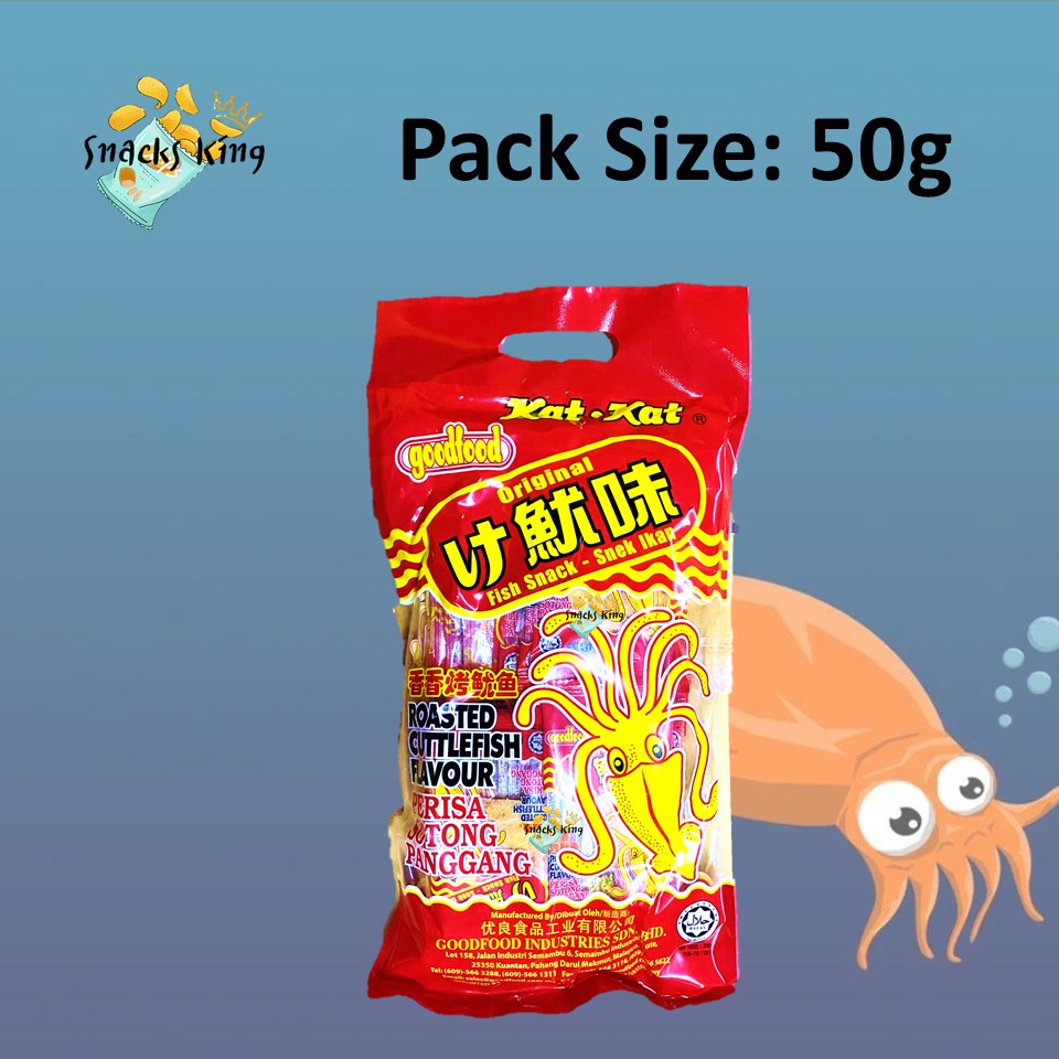 GoodFood Kat - Kat Cuttlefish Fish Snack / Snek Ikan Perisa Sotong ...
