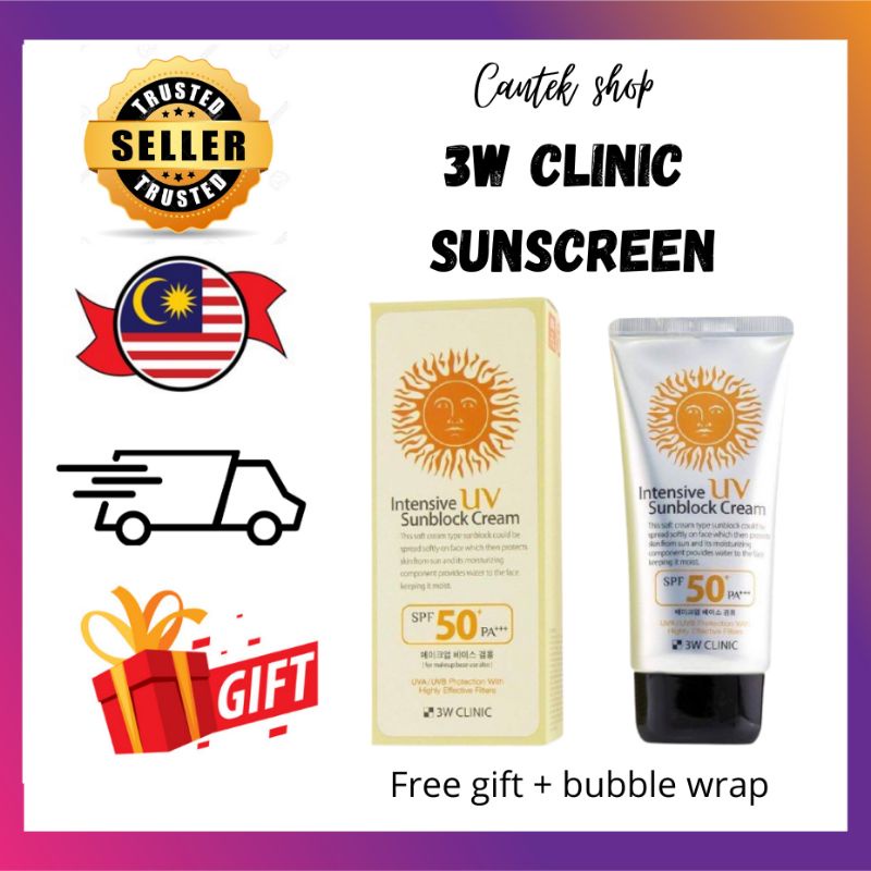 3W CLINIC SUNSCREEN ORIGINAL 💯 | Shopee Malaysia