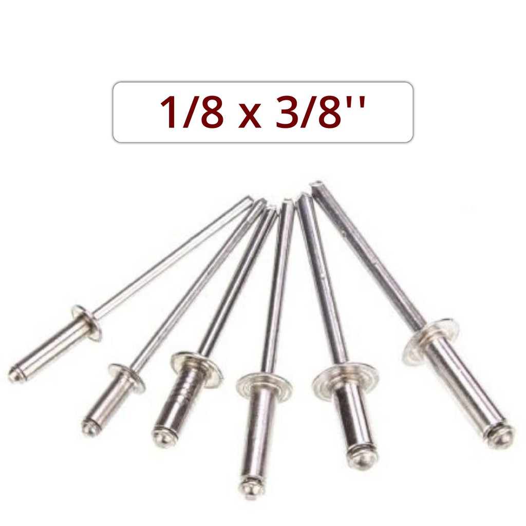 QuickFix [50 PCS] Aluminium Blind Rivet Mata Rivet (1/8", 3/16", 5/32 ...