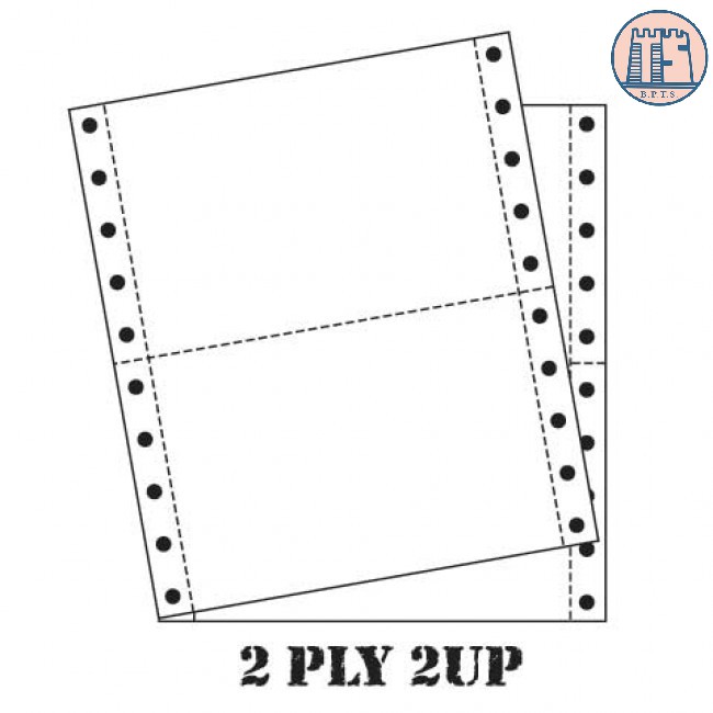 9.5 x 11 2Ply 2UP 500 Fans NCR (Plain White) Computer Form 9.5" X 11 ...
