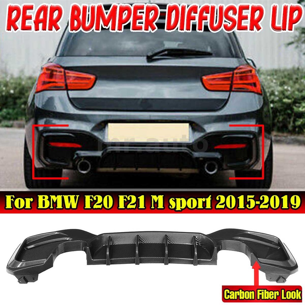 For BMW F20 F21 M sport 2015-2019 Carbon Fiber Look Rear Bumper ...