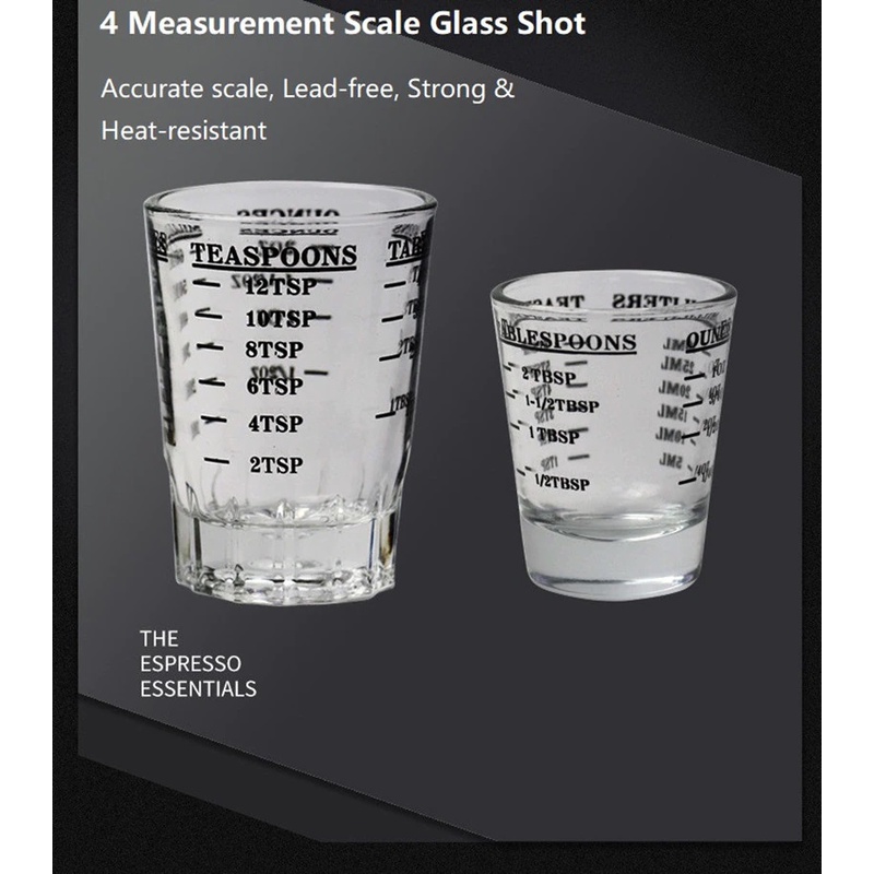Shot Glass Measuring Cup Espresso Ounce Cup Coffee Milk Cocktail Glass With Scale Measurement ...