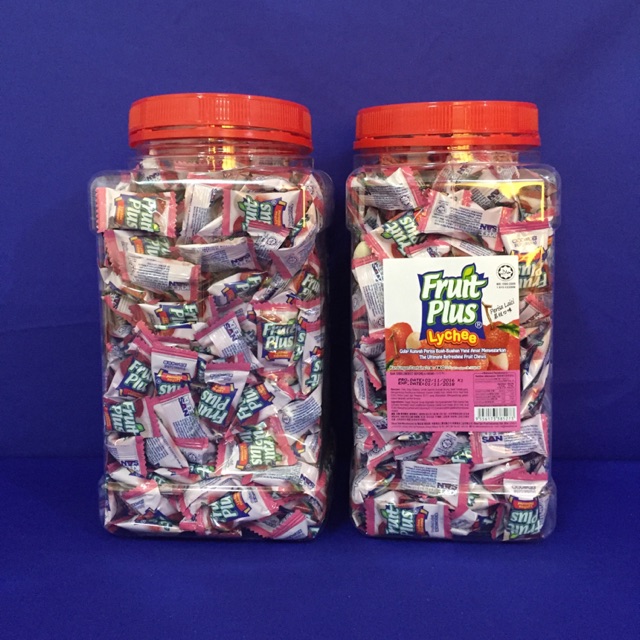 Fruit Plus Gula Gula Kunyah Buah Buahan Perisa Laici Makanan Ringan ...