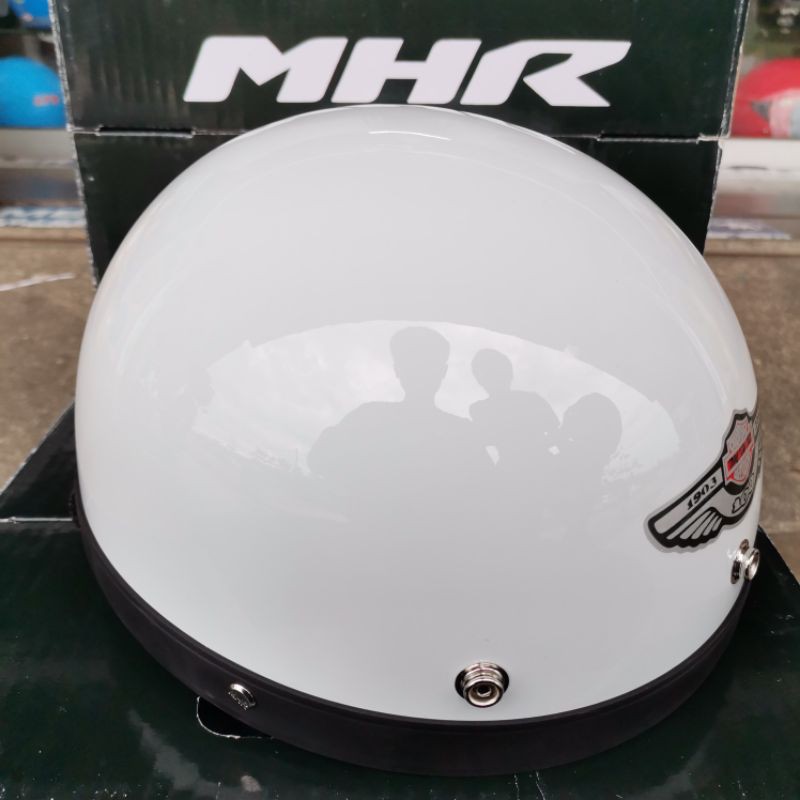 【ORIGINAL】 HELMET MHR STENG MHR 3 KURA SEPARUH 3 BUTTON VISOR BOGO BIKKO SMOKE CAP BLACK BLUE ...