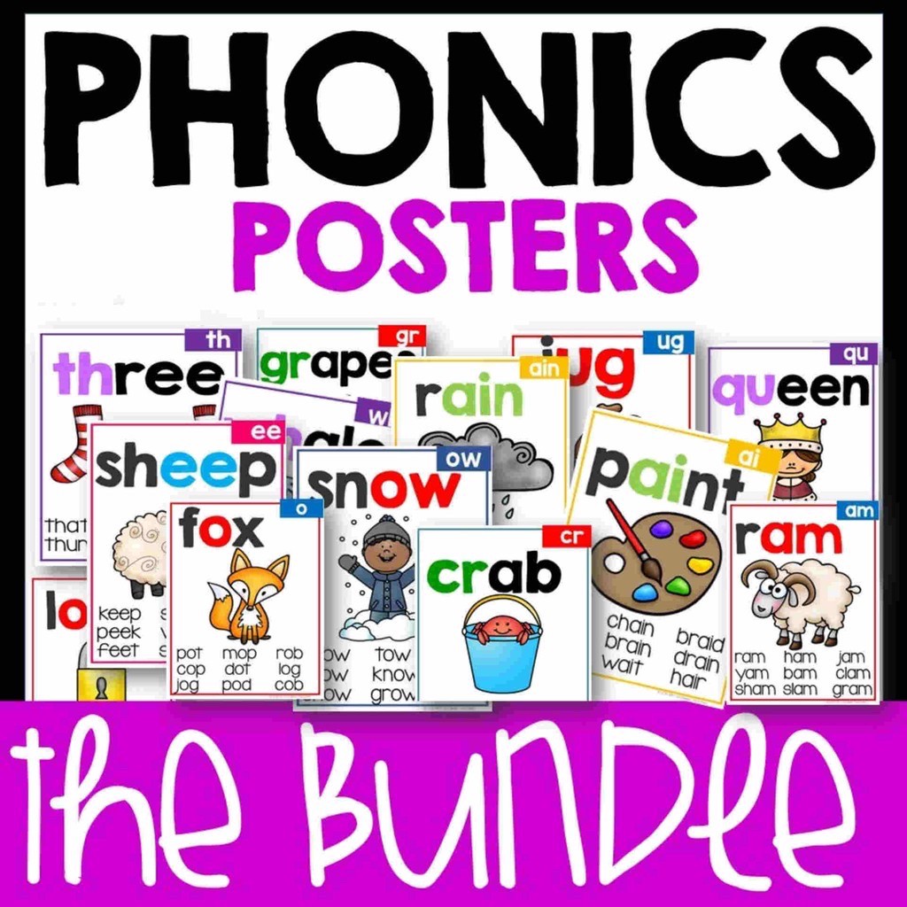 Printable 130 Pages Phonics Posters The Bundle | Shopee Malaysia