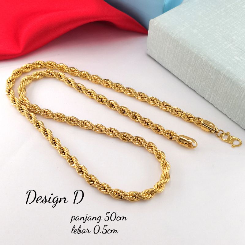 Elena Emas Korea Necklace - Rantai Dewasa Design Pintal ( EN23 )( EN76 ...