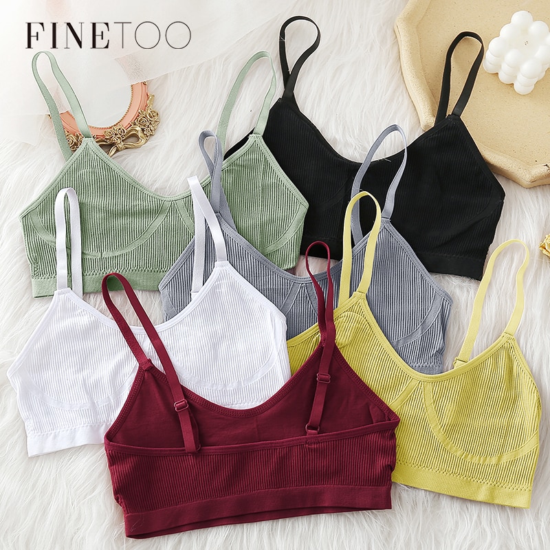 FINETOO Seamless Tank Tops Women Bra Sexy Underwear Adjustable Strap ...