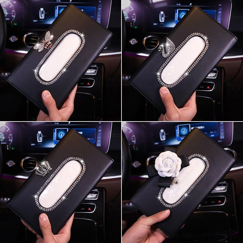 Car Tisue Holder Car Tissue Box Creative Diamond Cute Cartoon Interior ...