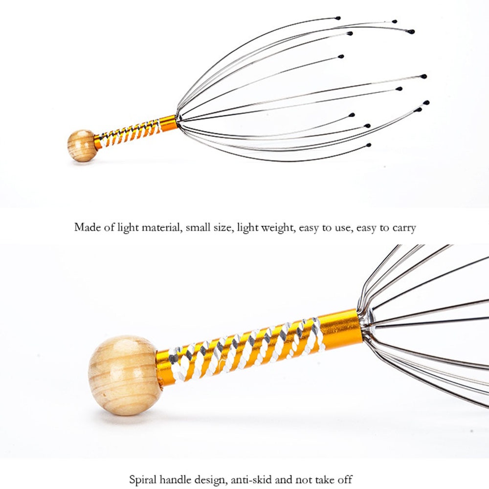 BSU Head Massage Octopus Neck Scalp Massager Stress Release Relax Tool ...