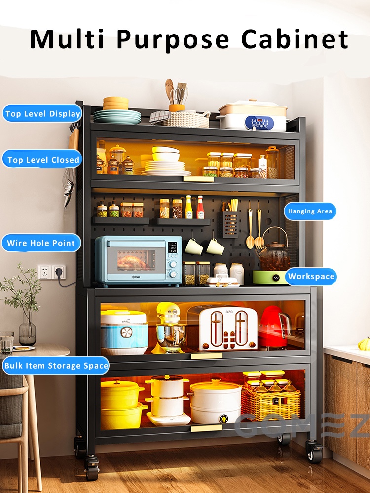 Storage Cabinet with flip top door/Kitchen Rack/Living Room Rack ...